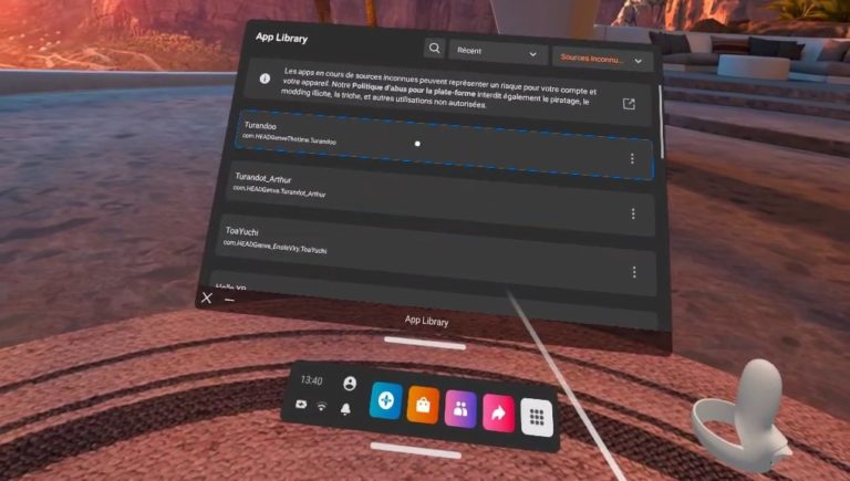 Lancer une app Unity sur Oculus Quest – Prossel Software